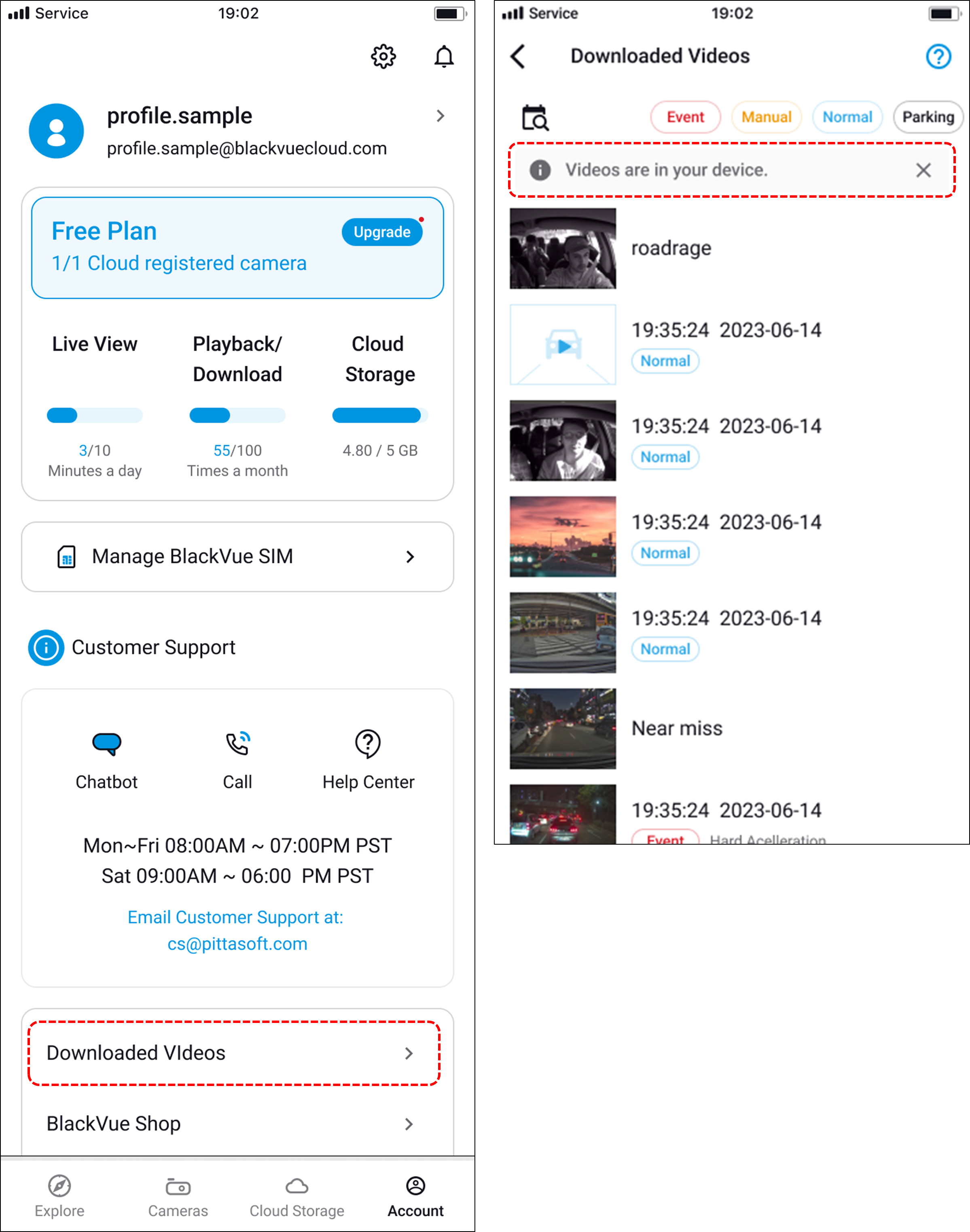 How to Play, Download, and Manage Recordings within the App or Cloud – BlackVue | Forum