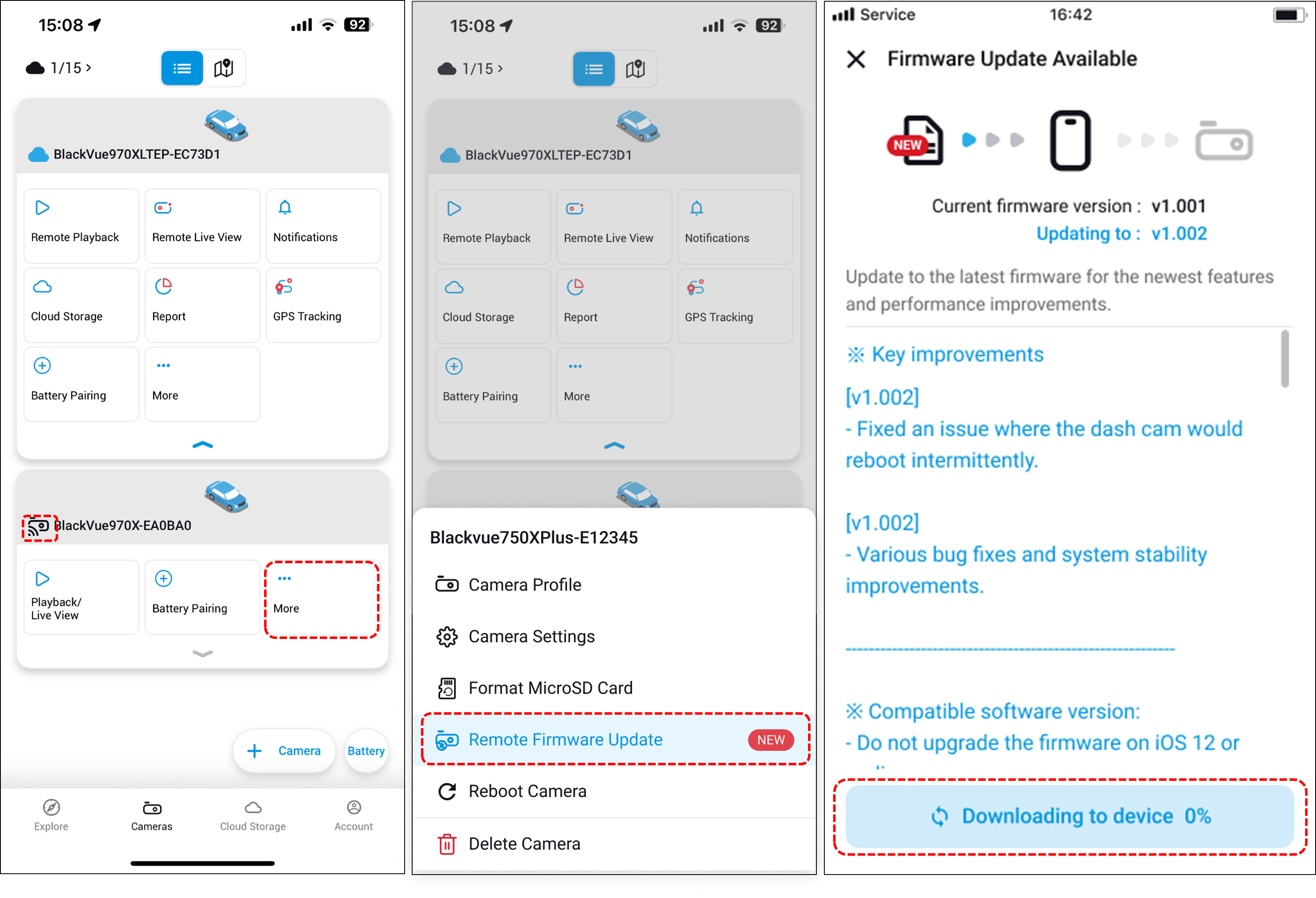Step-by-step firmware (OTA/FOTA) update instructions – BlackVue | Forum